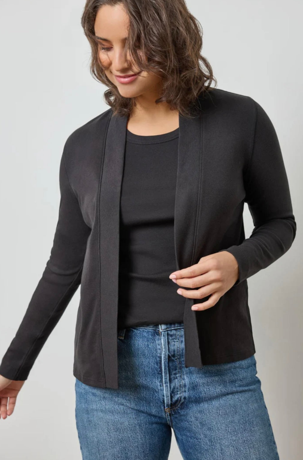 Black Classic Cardigan – Maggie Adams